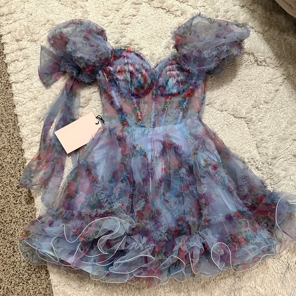 Kiss Prom | Dresses | Kiss Prom Short Floral Homecoming Dress | Poshmark